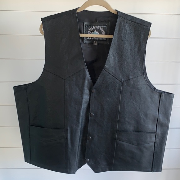 Himalaya motor bike wear | Jackets & Coats | Himalaya Motor Bike Wear Black Leather Vest Size 56 ...